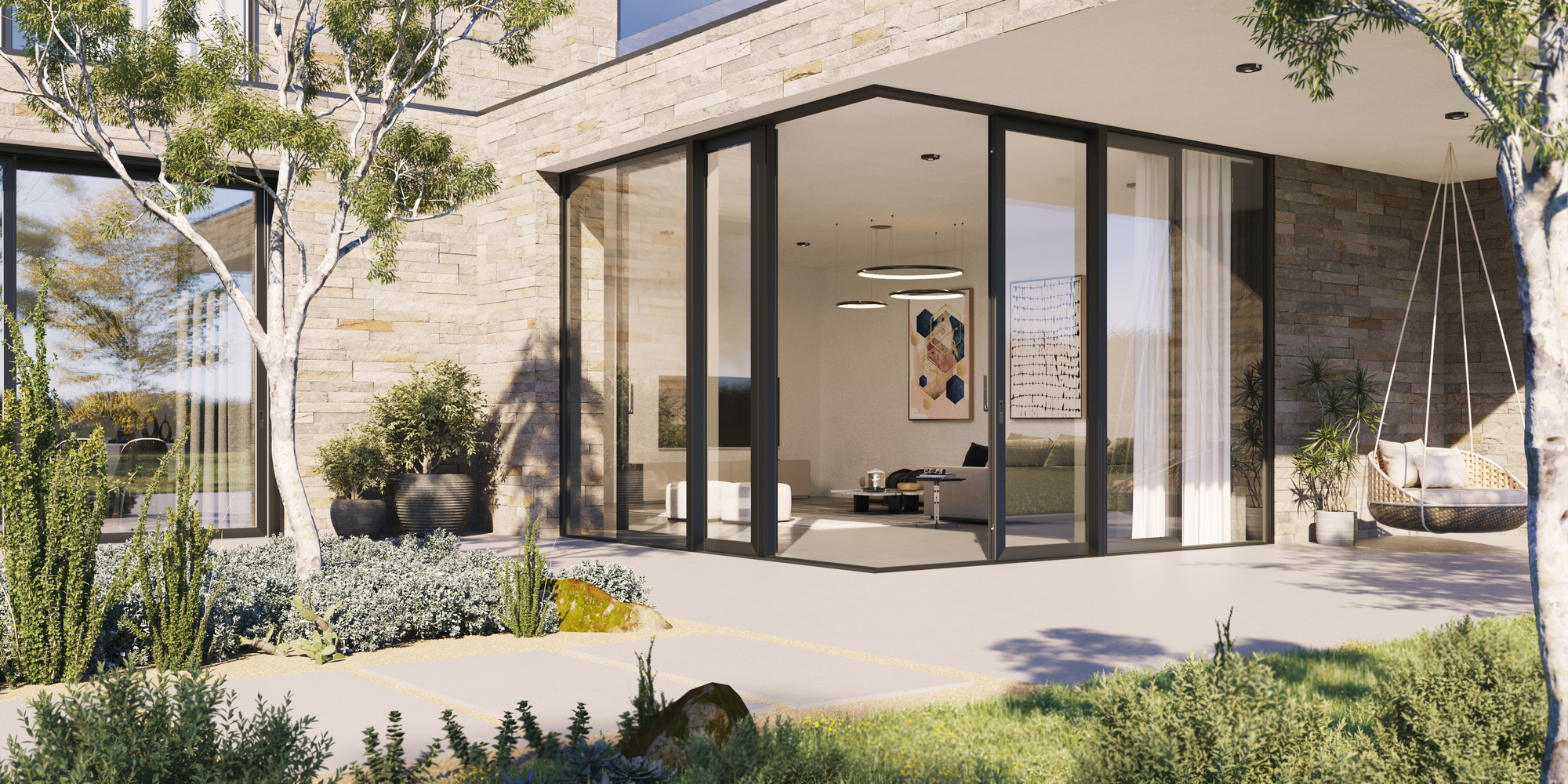 MasterPatio Open Corner - Sliding & Folding | Reynaers Aluminium